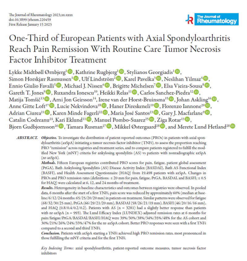 The EuroSpA Research Collaboration Network
