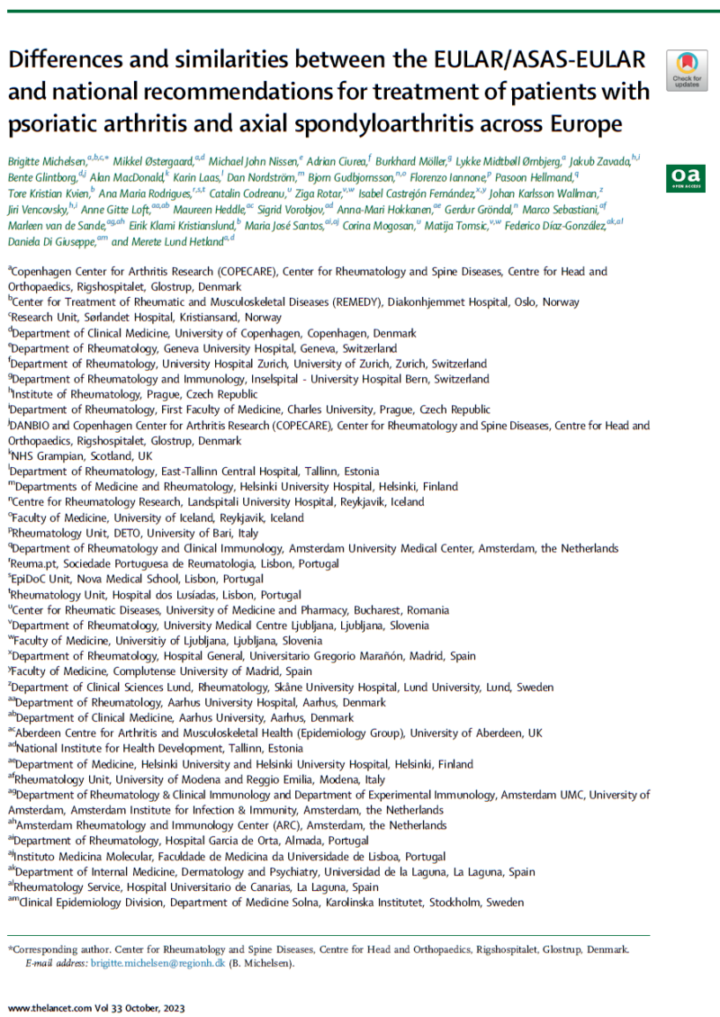 The EuroSpA Research Collaboration Network