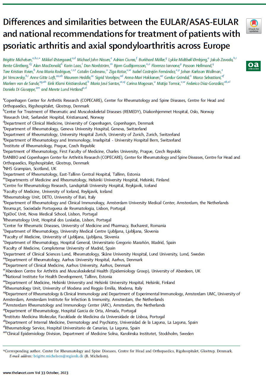 The EuroSpA Research Collaboration Network